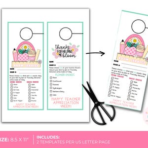 Teacher Appreciation Door Hangers | Editable Teacher Gift | Teacher ...