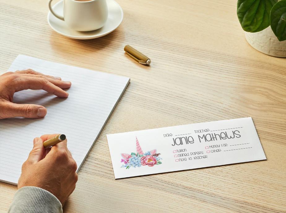 Editable School Envelopes, Lunch Money, Fundraiser (digital Template ...