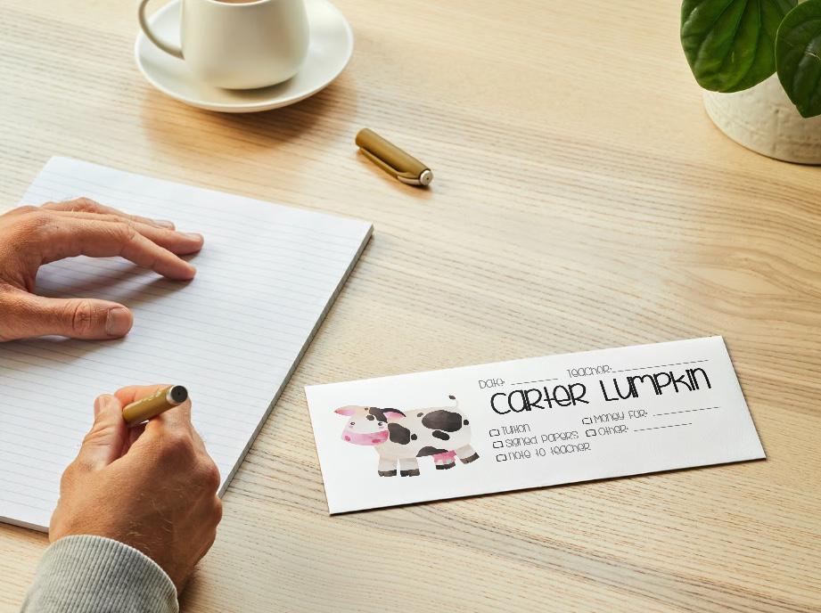 Editable School Envelopes, Lunch Money, Fundraiser (digital Template ...