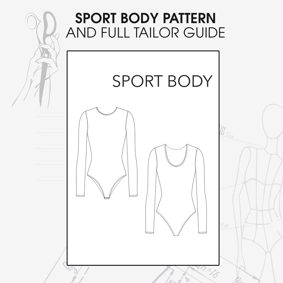 Plus Size Sewing Pattern Bodysuit, Body Sewing Instructions, Lingery ...