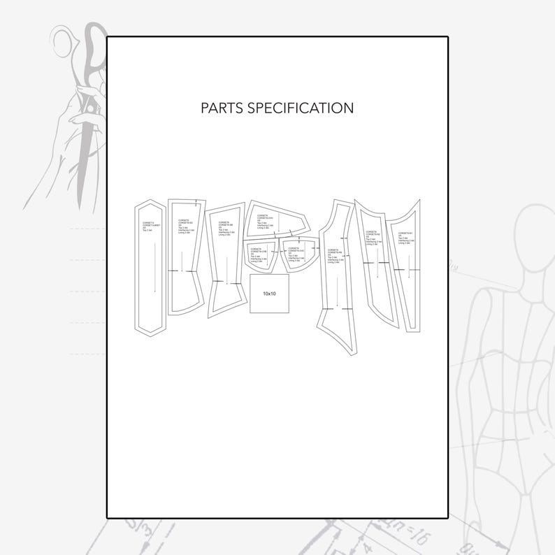 Plus Size Corset Sewing Pattern, Overbust Corset Pattern and Full ...