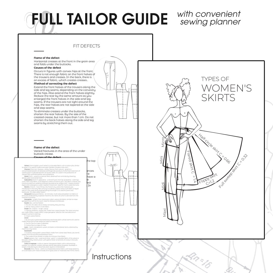 Tailor Book With Sewing Planner, Full Tailor Guide for Beginners ...