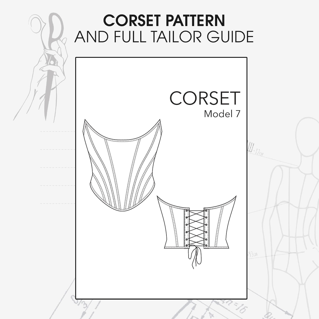Mermaid Corset Sewing Pattern, Princess Corset Patterns Pdf, Lacing ...