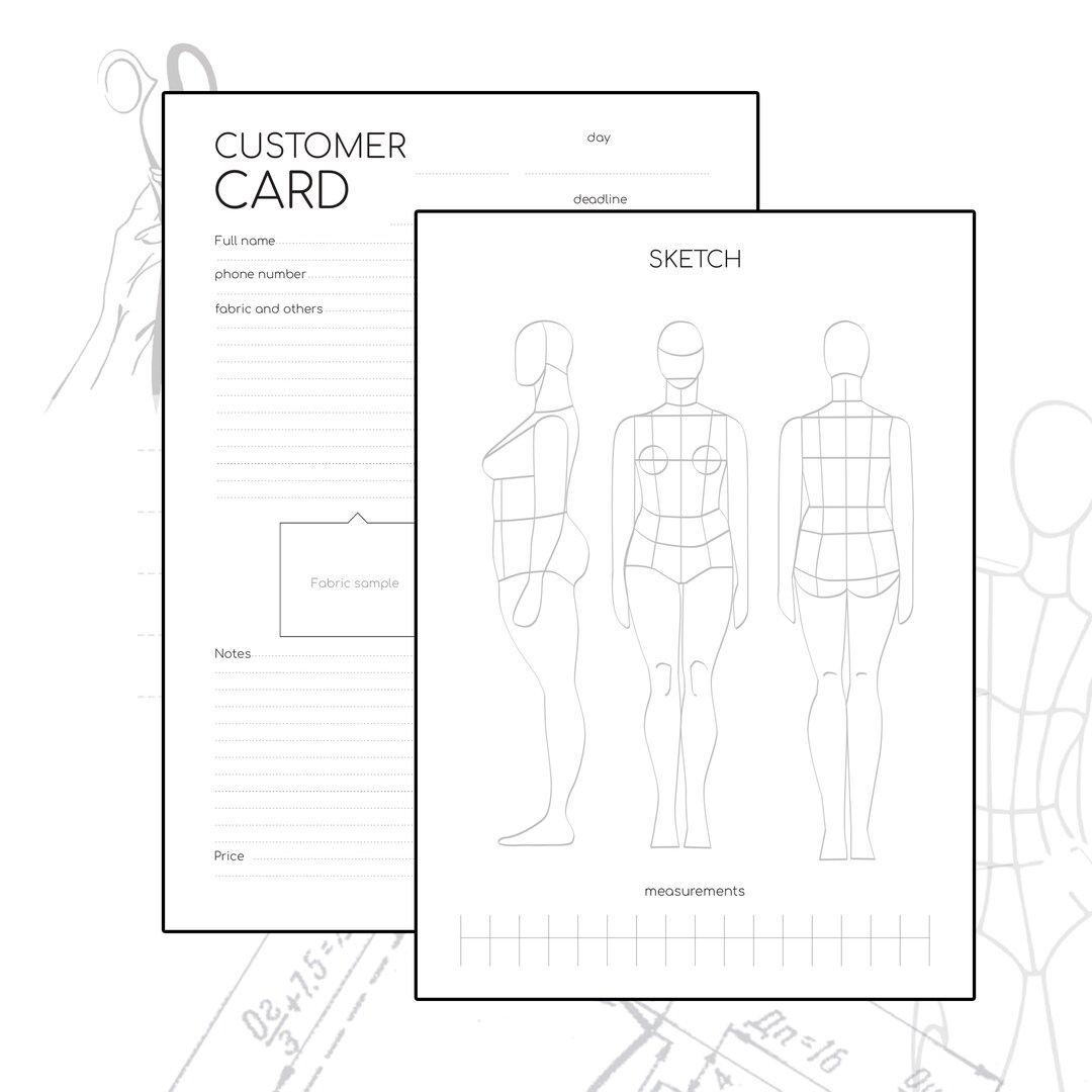 Plus Size Woman Fashion PDF Sketch Template, Fashion Tailor Art ...