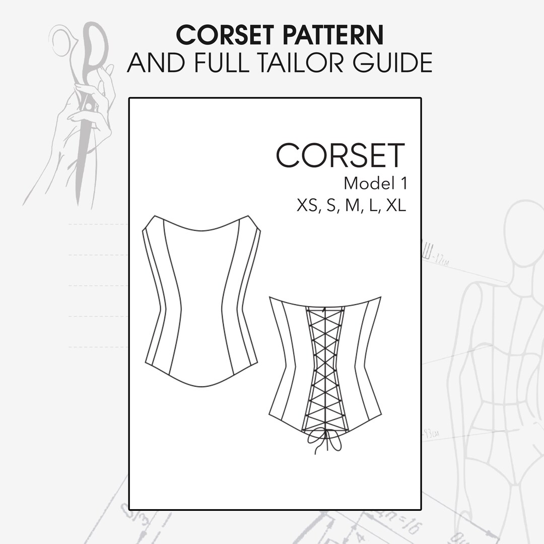 Pdf Corset Sewing Pattern Full Guide, Wedding Corset Patron Coudre ...