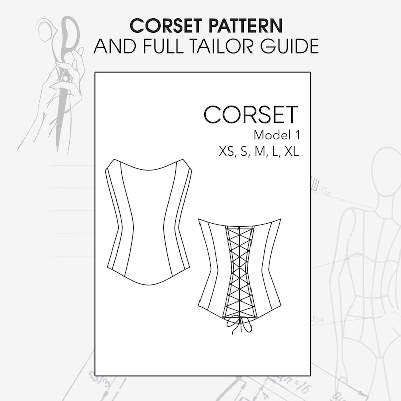 Pdf Corset Sewing Pattern Full Guide, Wedding Corset Patron Coudre ...