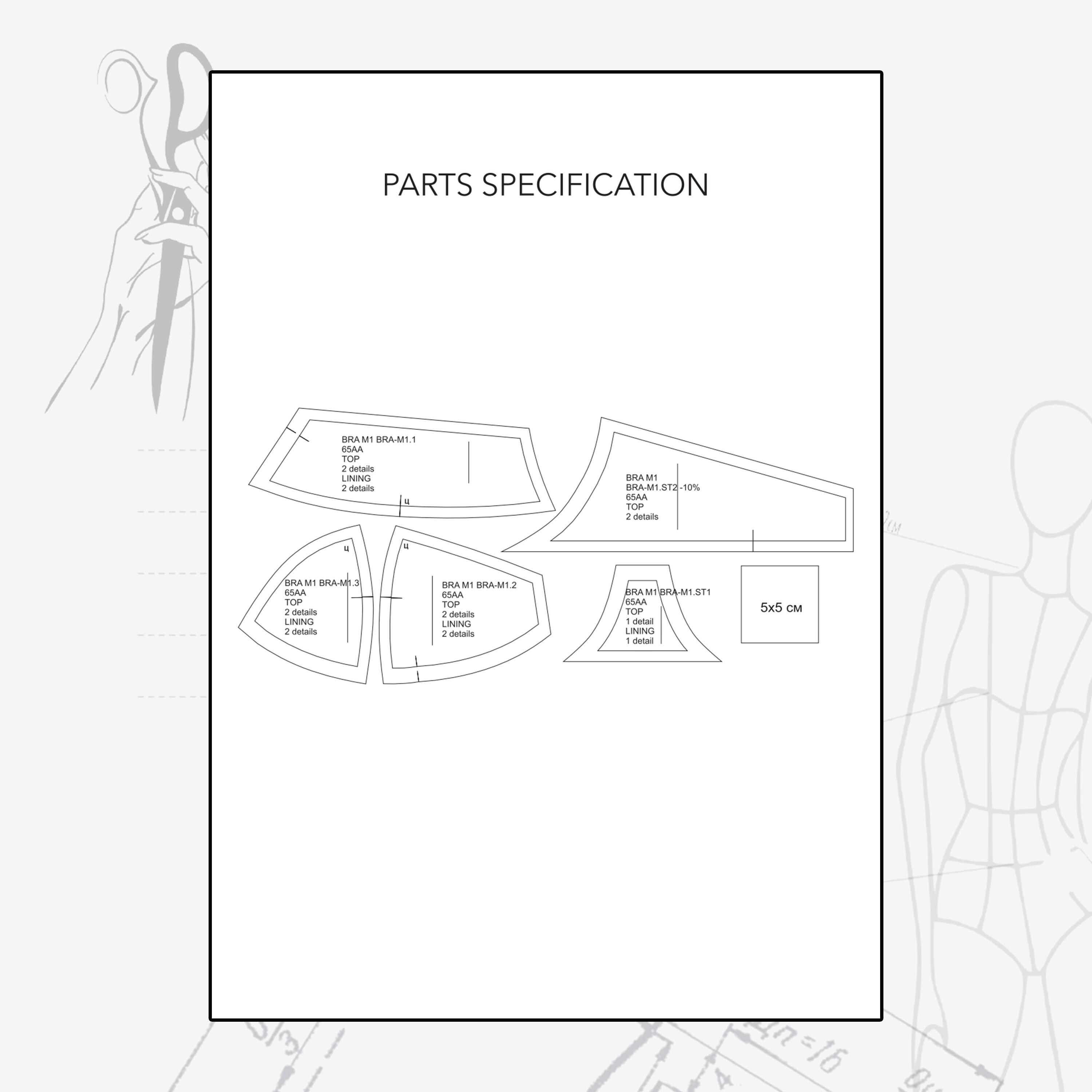 Underwire Bra Sewing Pattern PDF, Bra Making Patterns Pdf, Beginer ...