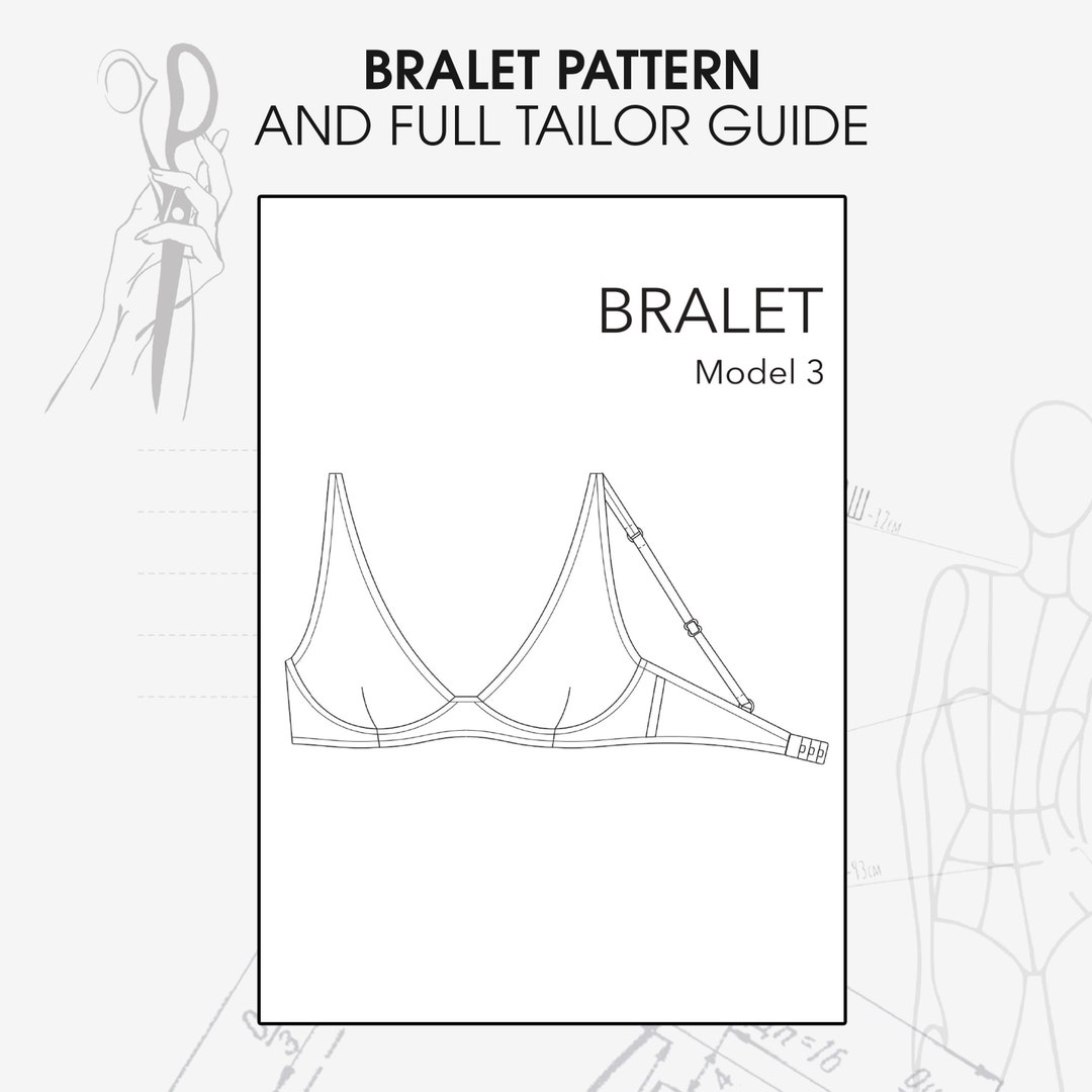 70 C Comfy Bralette Sewing Pattern, Bra Patterns Pdf, Beginner Wireless ...