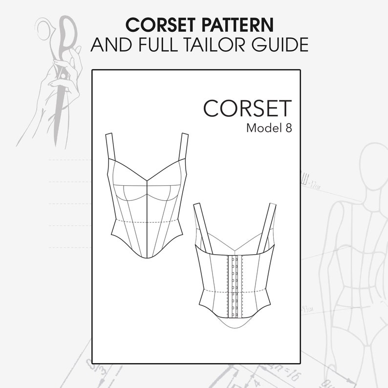 Plus Size Corset Sewing Pattern, Overbust Corset Pattern and Full ...