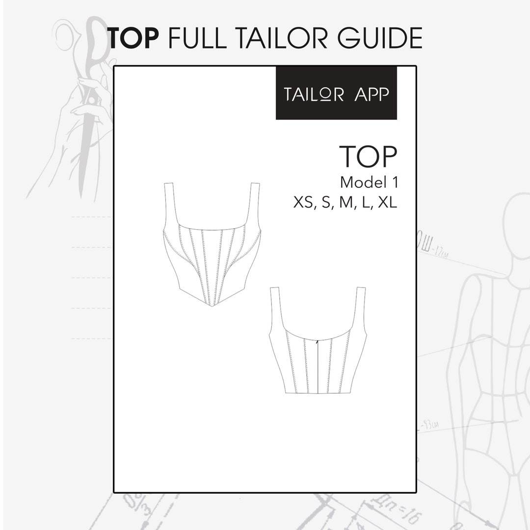 PDF Corset Top Pattern Full Guide, Sewing Patterns Pdf, Corset Patron ...
