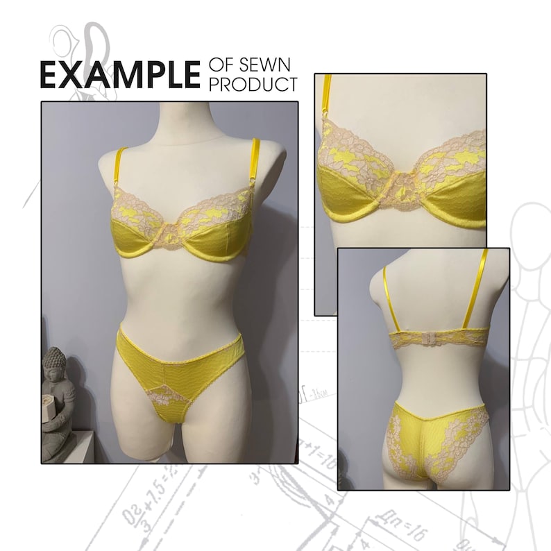 Underwire Bra Sewing Pattern PDF, Bra Making Patterns Pdf, Beginer Classic Bra Digital Pattern ...