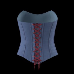 3D Corset Model With Texture, 3D Corset Mockup, Corset Procreate Obj ...