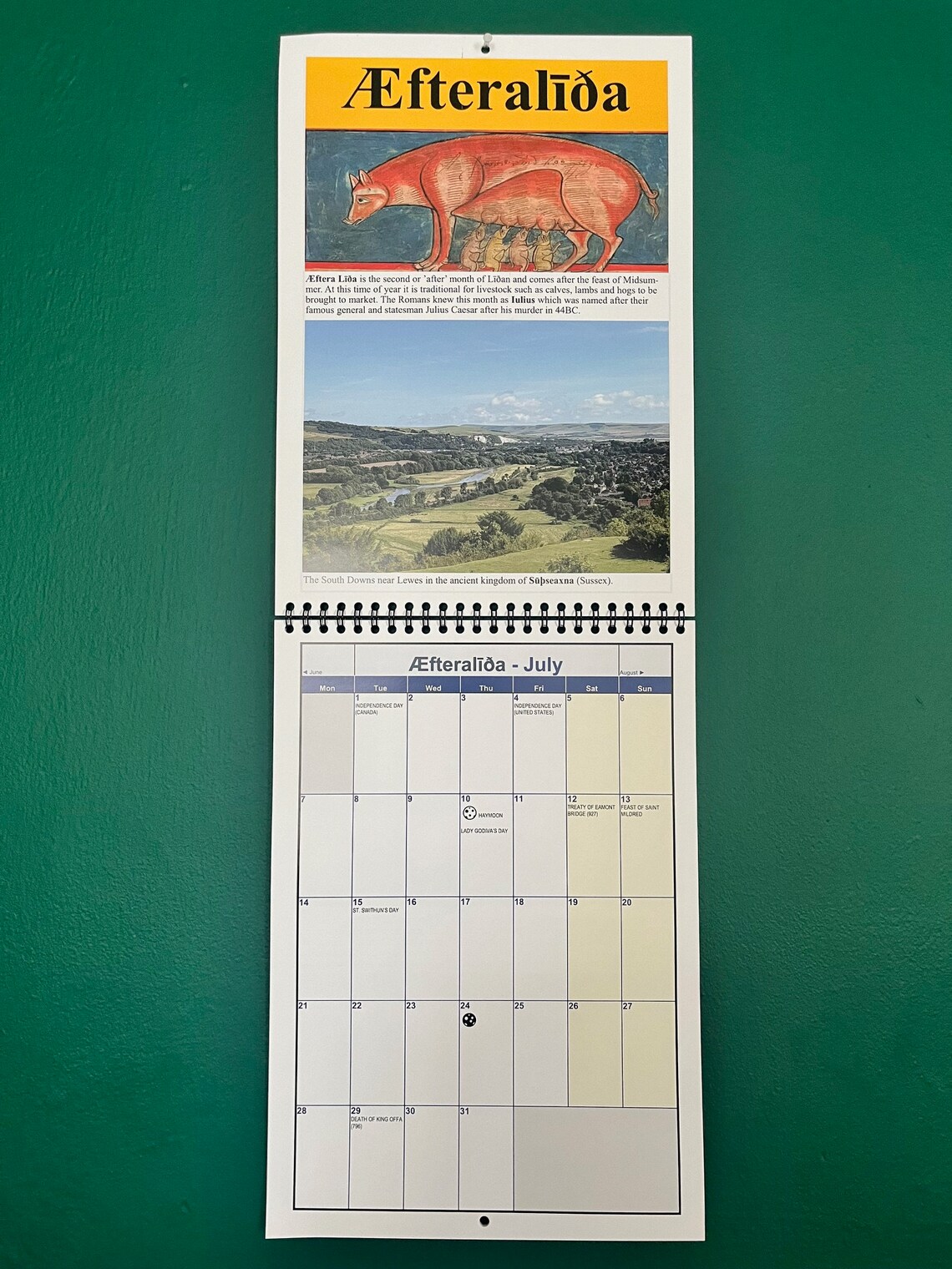 Old English Anglo-saxon Calendar 2025 - Etsy