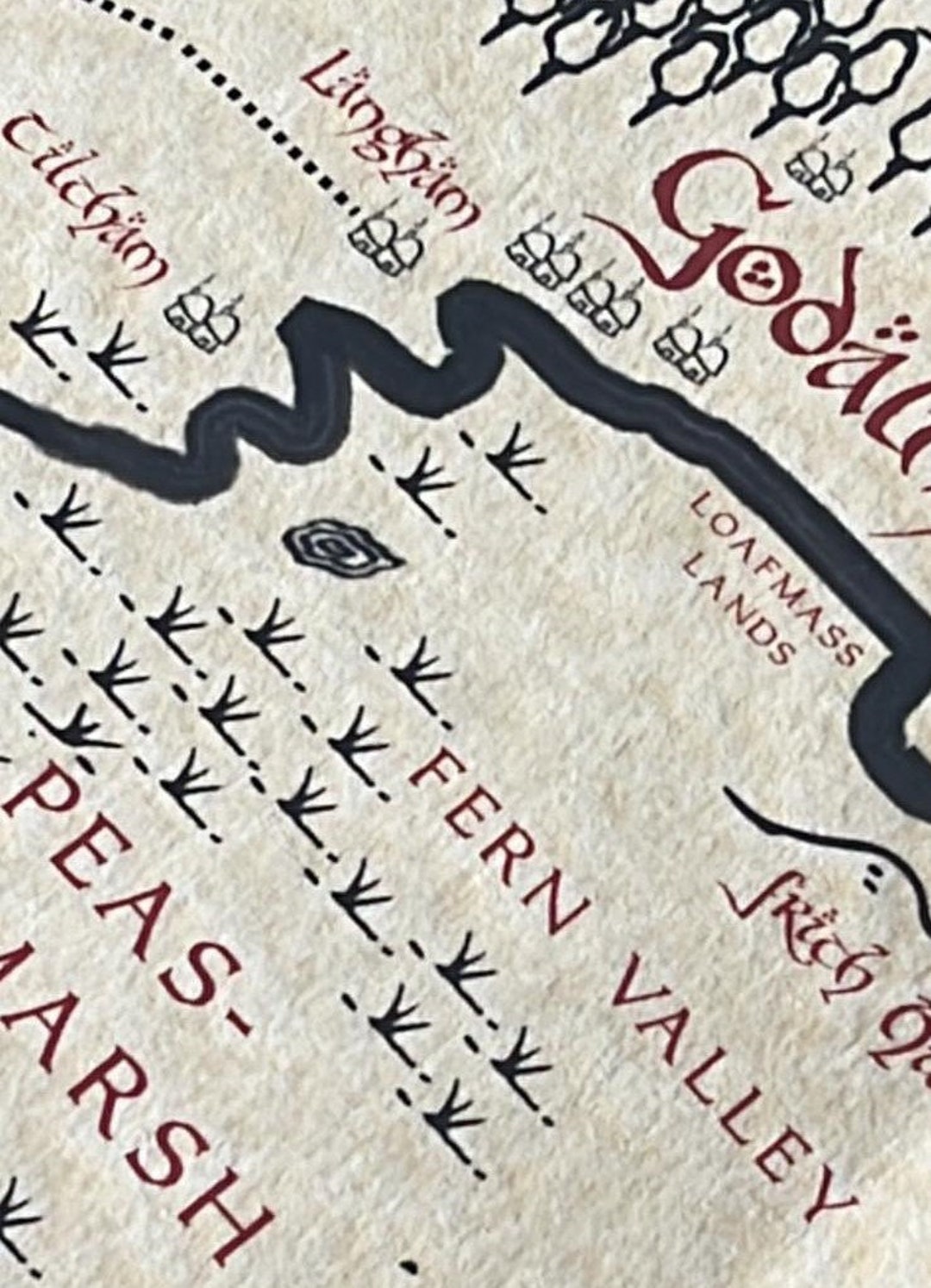 Anglo-saxon Godalming Middle Earth-style Map & Information - Etsy