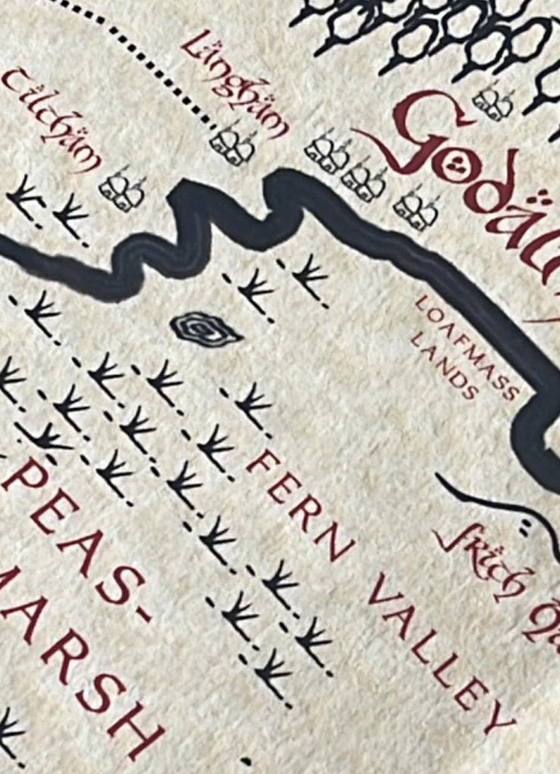 Anglo-saxon Godalming Middle Earth-style Map & Information - Etsy