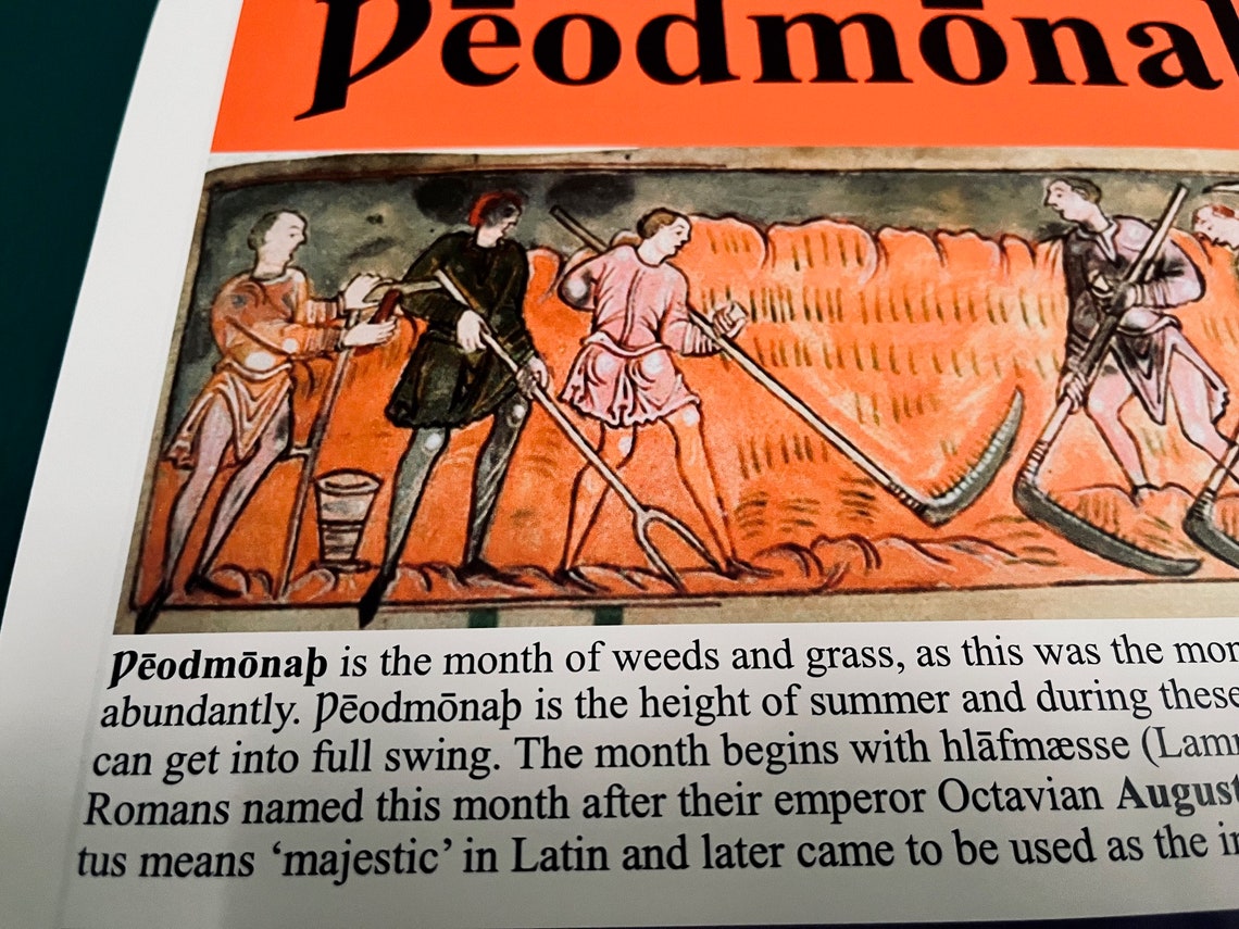 Old English Anglo-saxon Calendar 2025 - Etsy