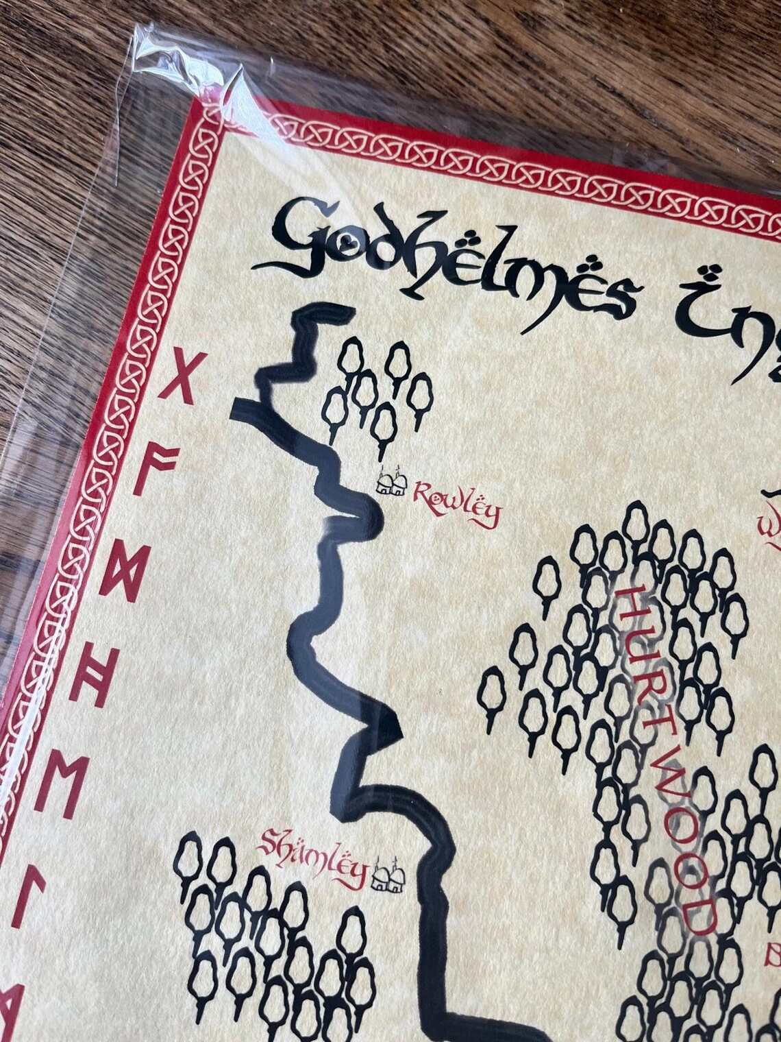 Anglo-saxon Godalming Middle Earth-style Map & Information - Etsy