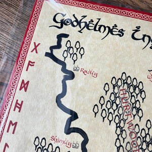 Anglo-saxon Godalming Middle Earth-style Map & Information - Etsy