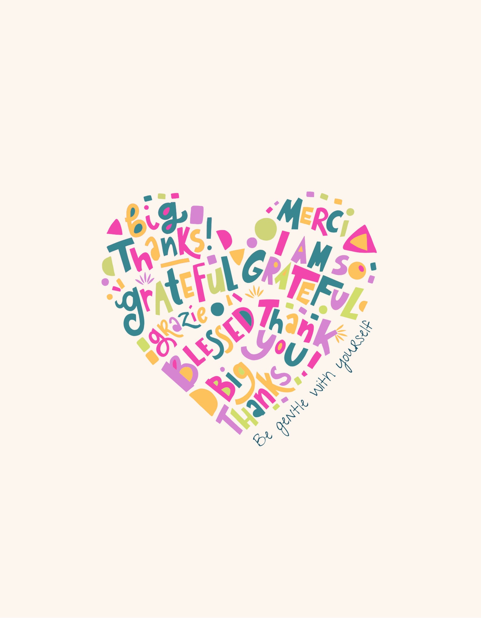 Grateful, Thanks, Thank You, Heart - Etsy