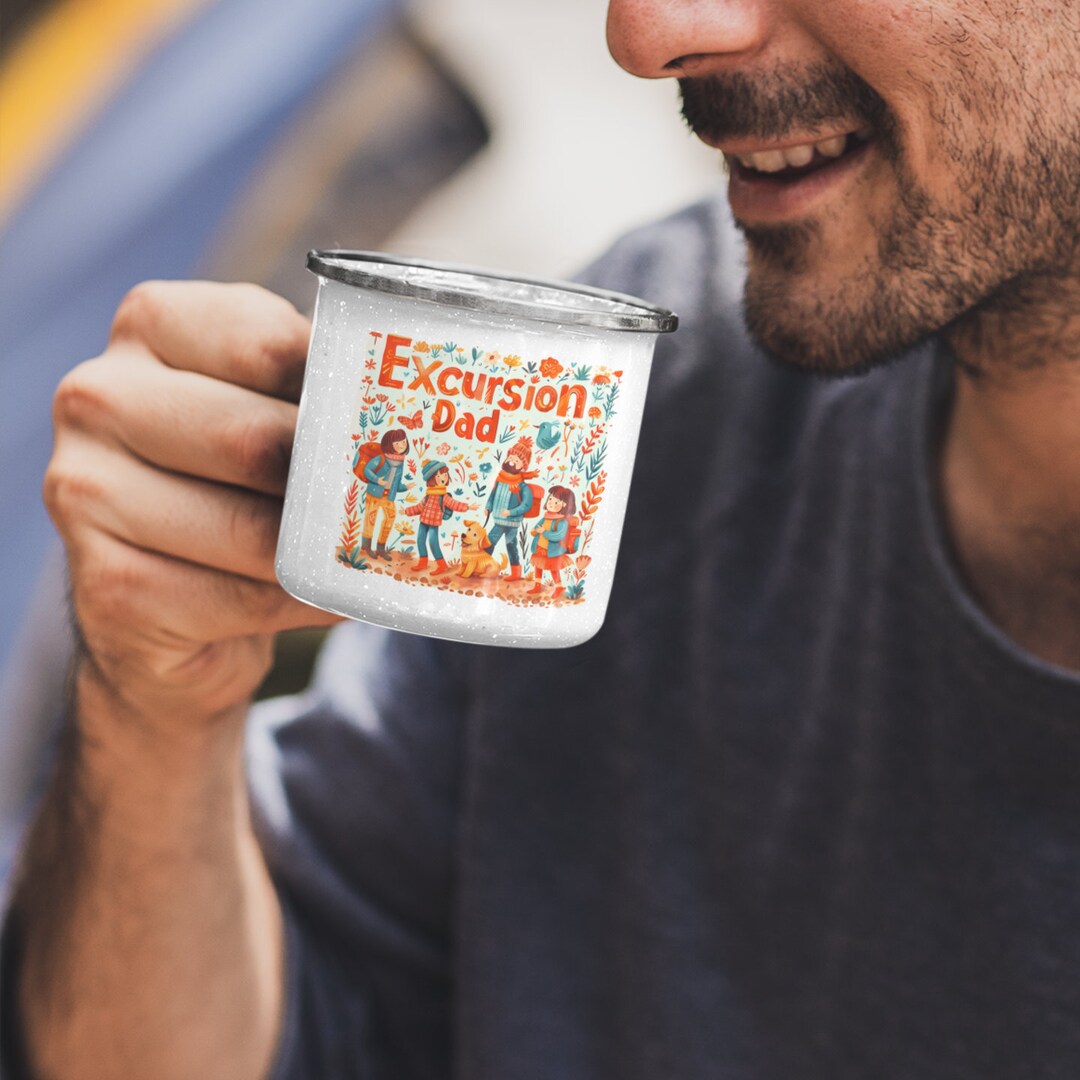 Camp Mug 12 Oz, excursion Dad, Cute Enamel Mug, Camping Mug, Adventure ...
