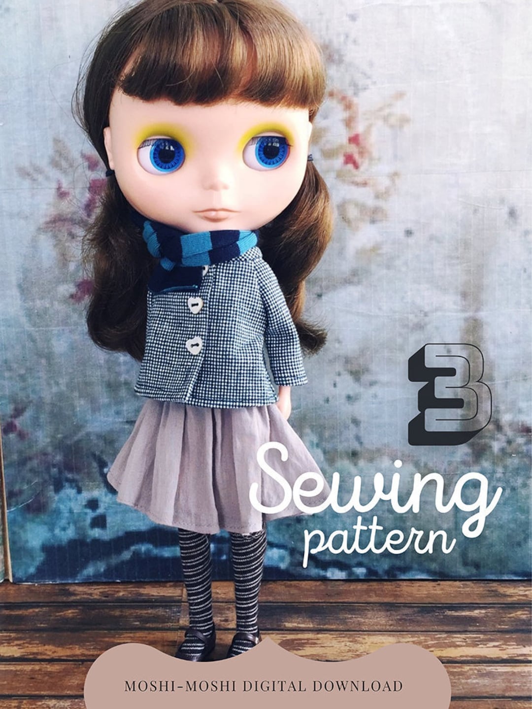 INSTANT DOWNLOAD Pdf Moshi-moshi Sewing Class 3, Pattern Blythe, Ruruko ...