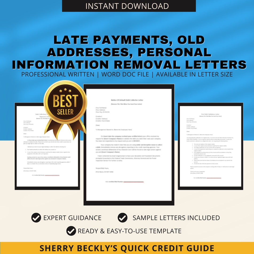 Late Payments Old Address Personal Information Removal Letters ...