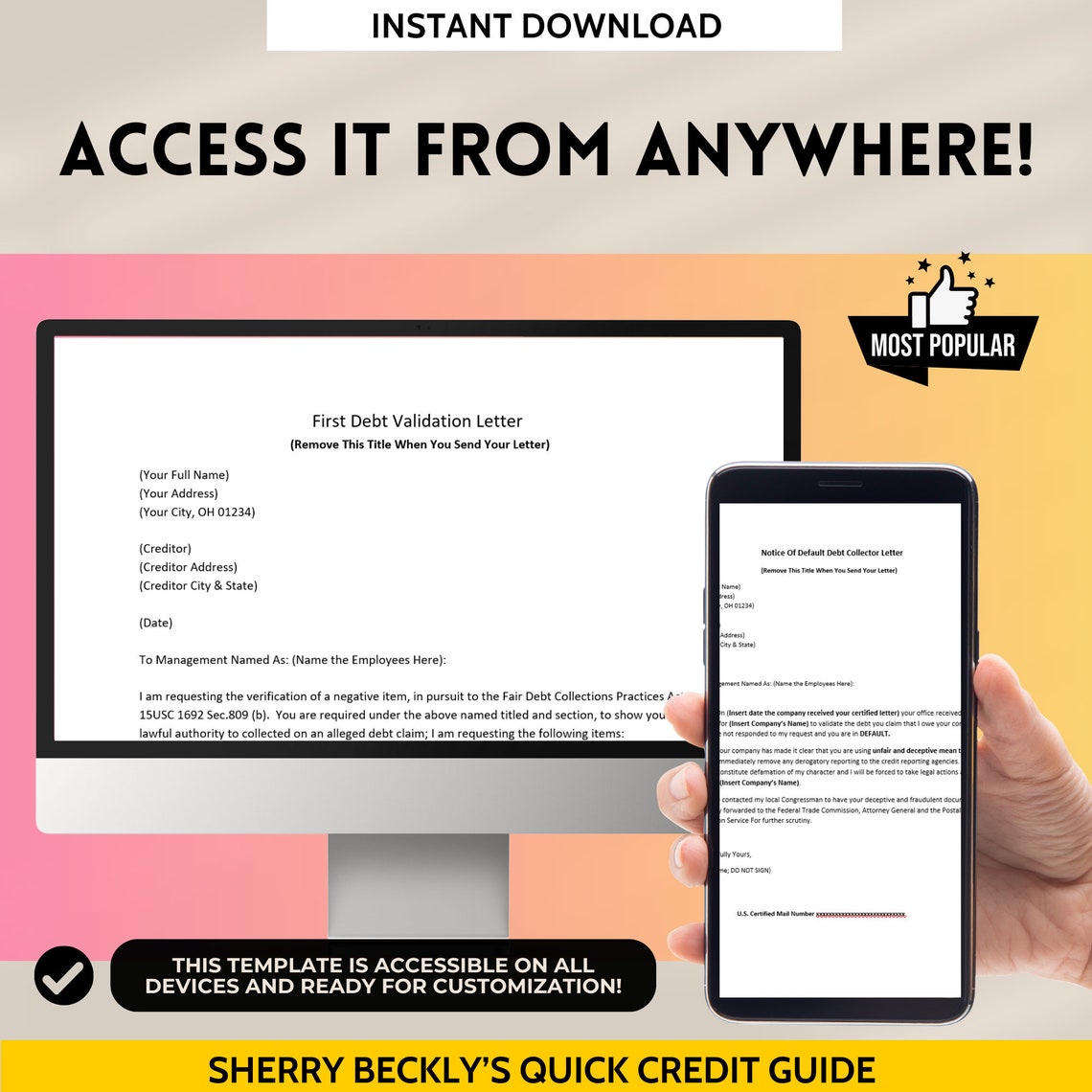 DIY Credit Repair Bundle, Template Bundle, Poor Bad Credit, Credit ...