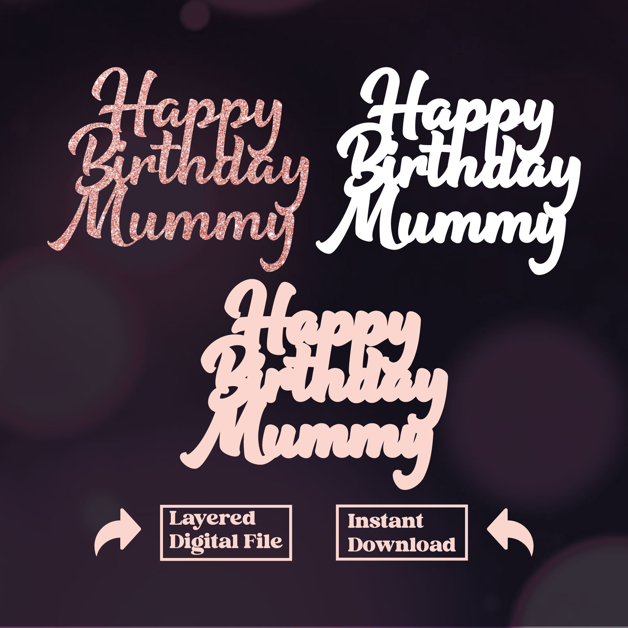 Happy Birthday Mummy Cake Topper | Cake Topper for Mother | Mummy Cake ...