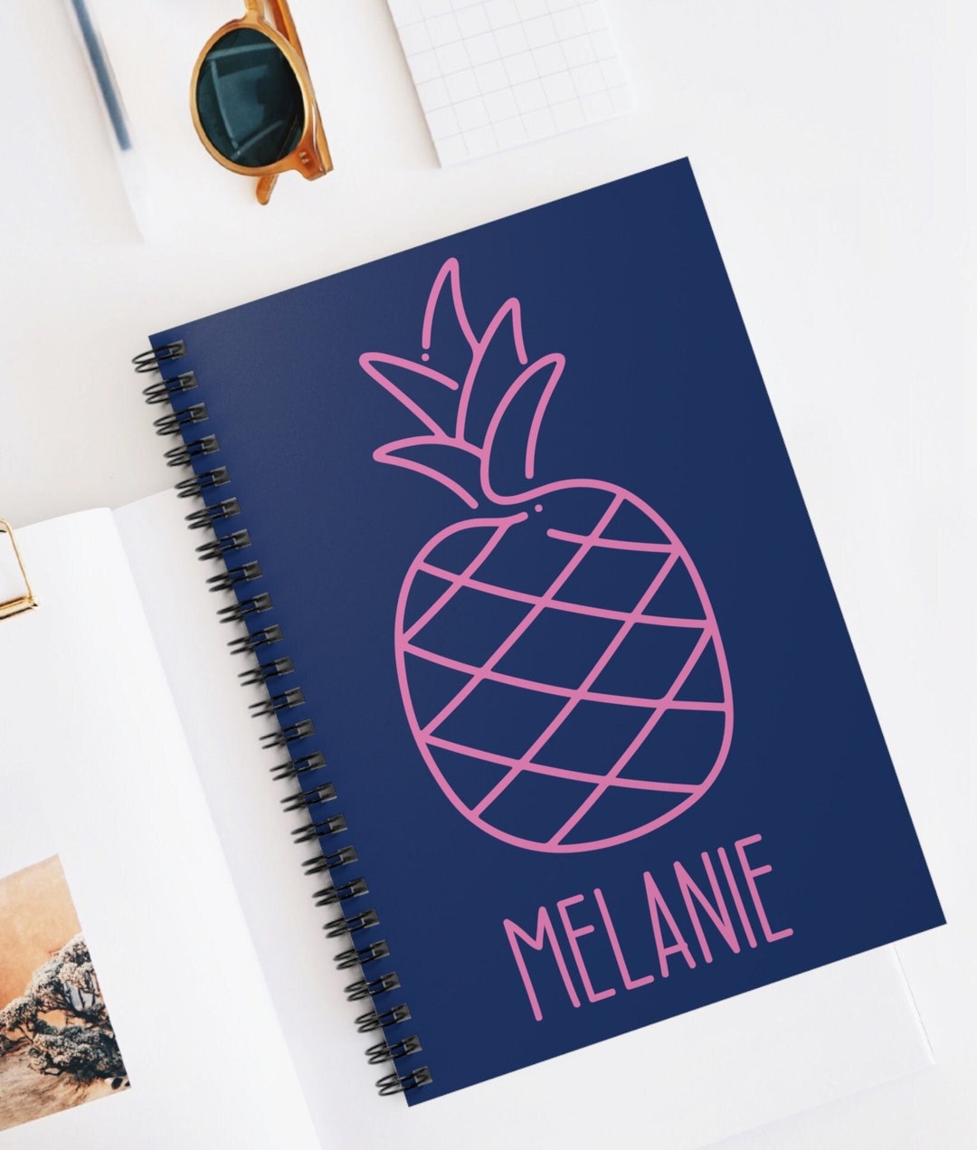 Customized Pineapple Notebook, Customized Journal, Travelers Notebook ...