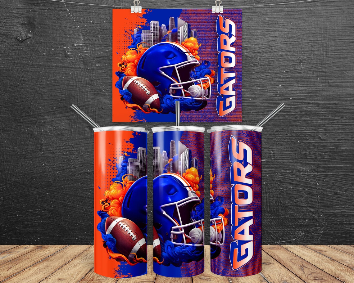 Gator 20oz Skinny Tumbler Wrap PNG, Sport 20oz Tumbler PNG, Mascot ...