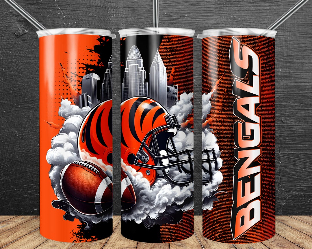 Bengal 20oz Skinny Tumbler Wrap PNG, Sport 20oz Tumbler PNG, Mascot ...
