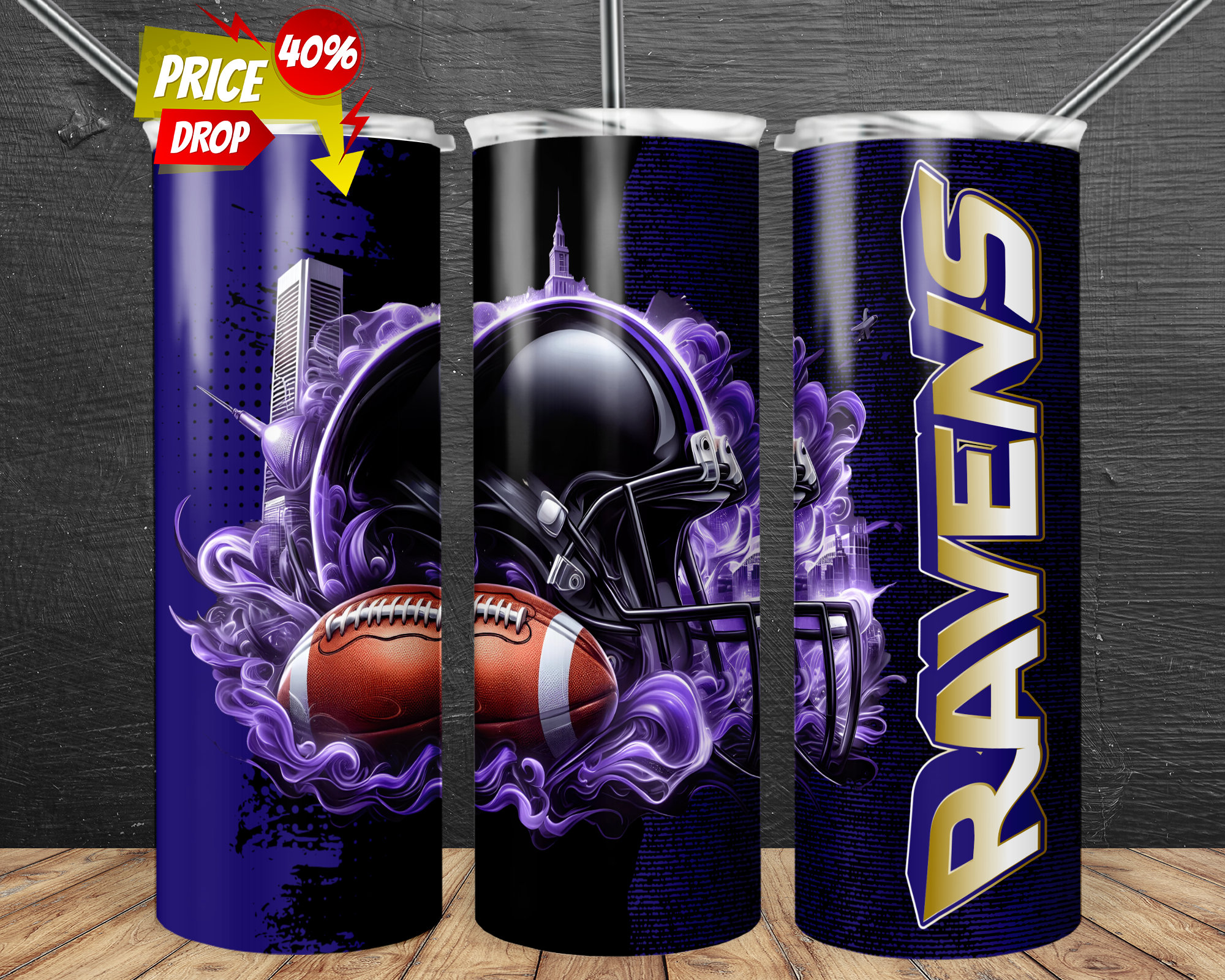 Raven 20oz Skinny Tumbler Wrap PNG, Sport 20oz Tumbler PNG, Mascot ...