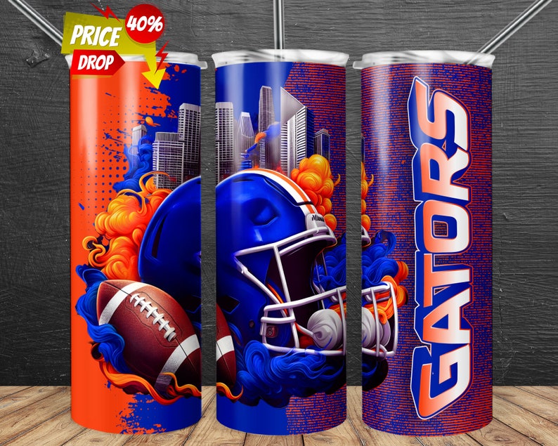 Gator 20oz Skinny Tumbler Wrap PNG, Sport 20oz Tumbler PNG, Mascot ...