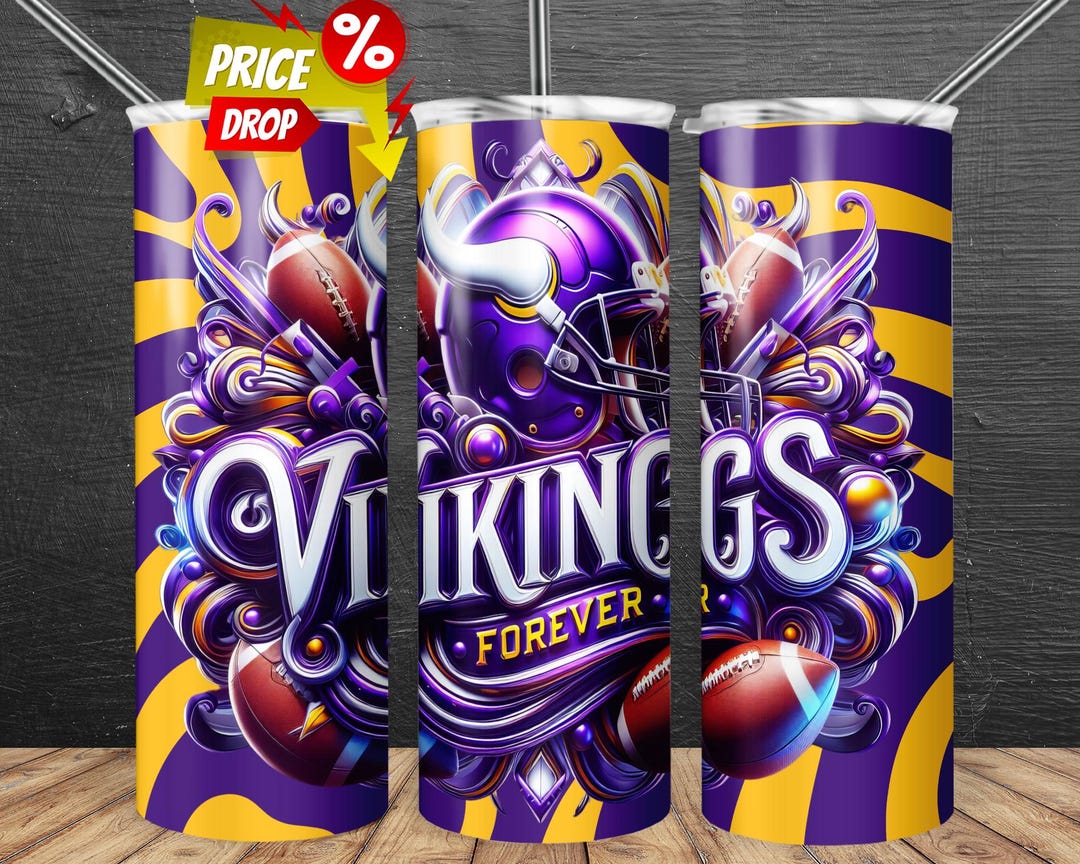 Viking 20oz Skinny Tumbler Wrap PNG, Sports 20oz Skinny Tumbler PNG ...