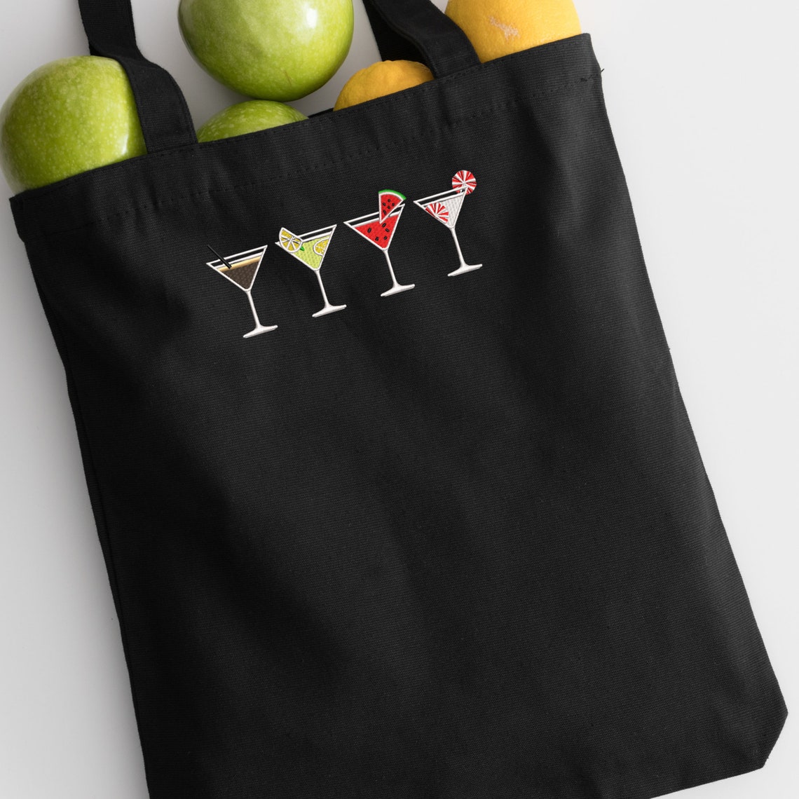 Martini Drinks Embroidery Design, Martini Glasses Embroidery File ...