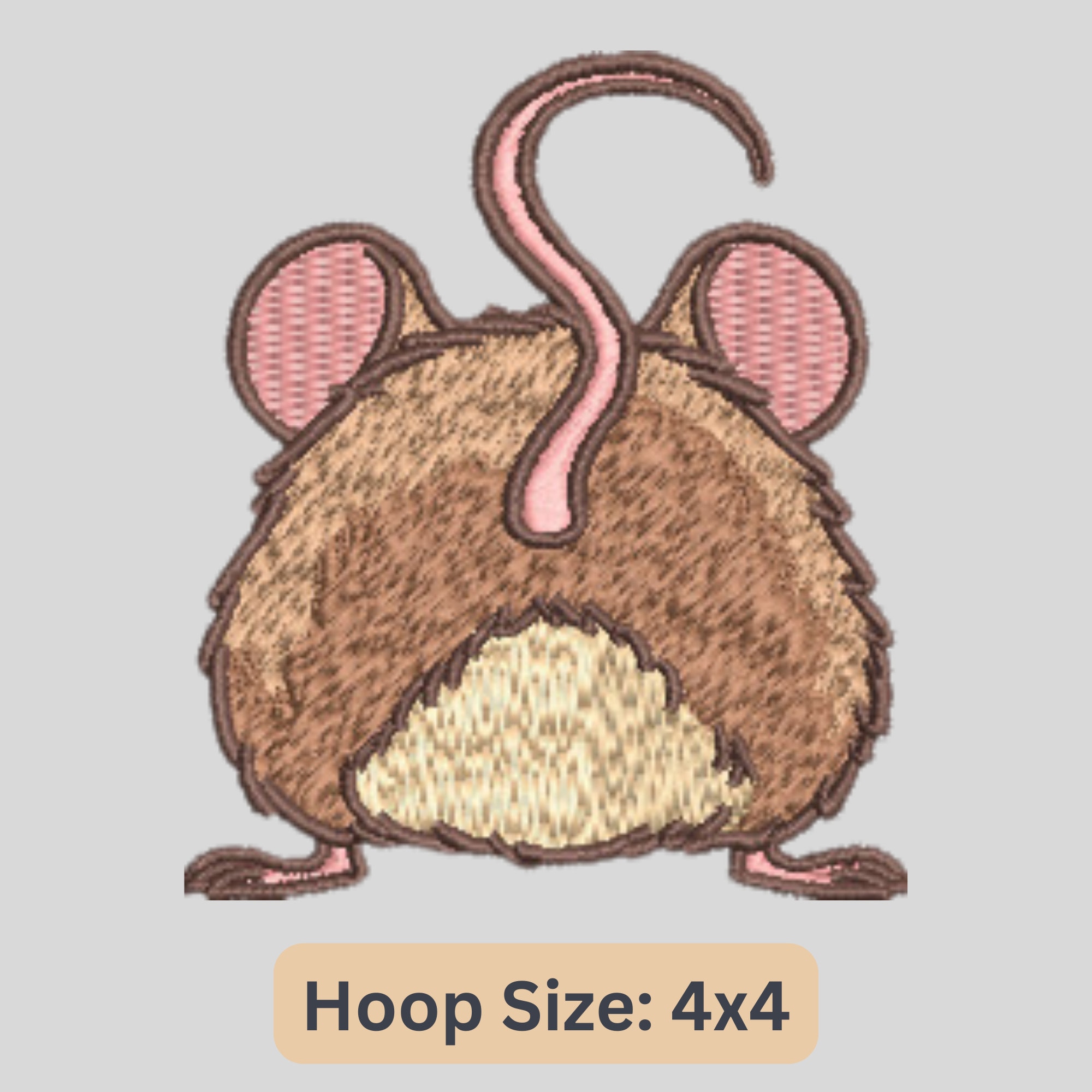 Mouse Embroidery Design, Cute Rat Embroidery File, Multiple Formats ...