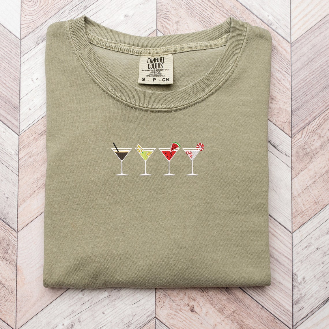 Martini Drinks Embroidery Design, Martini Glasses Embroidery File ...