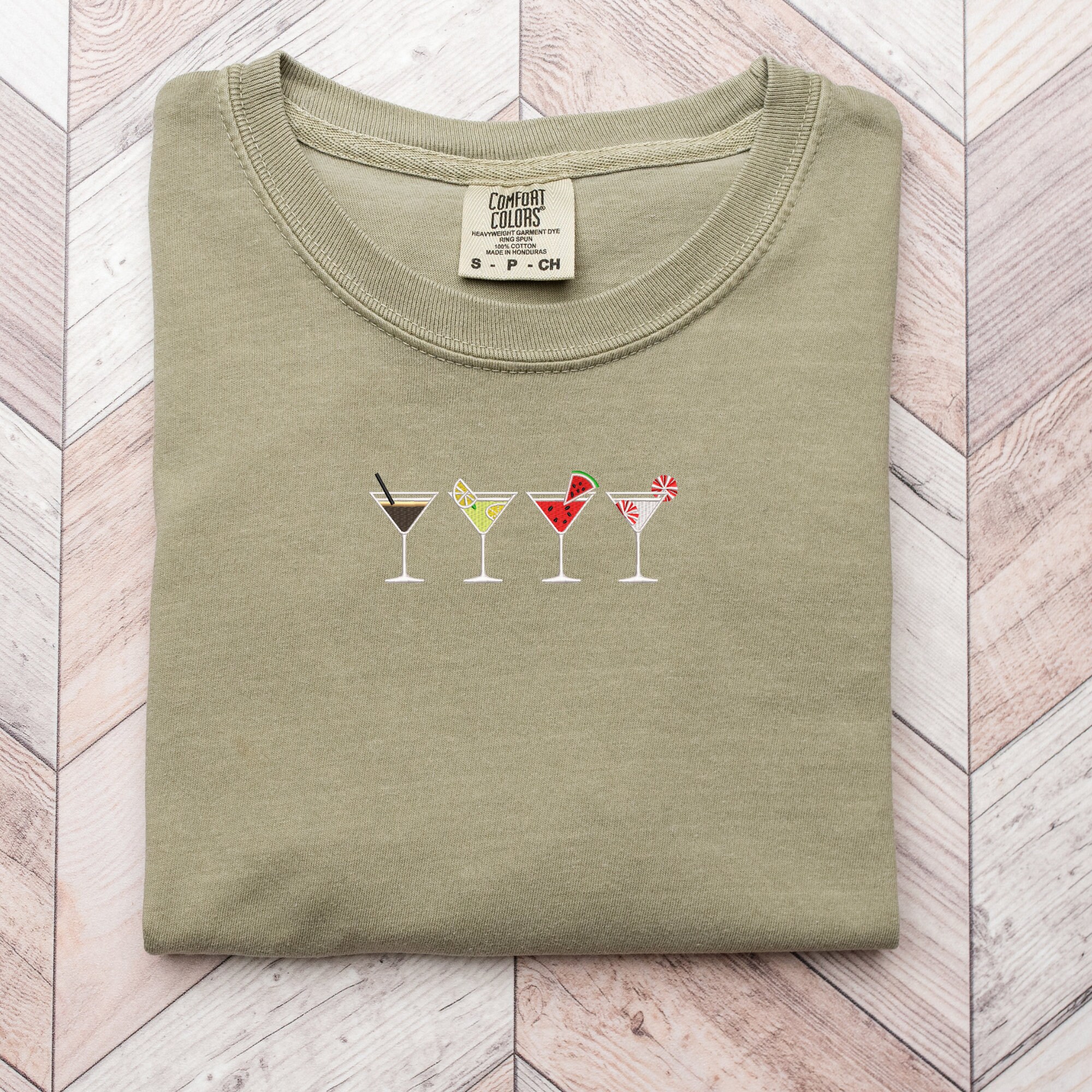 Martini Drinks Embroidery Design, Martini Glasses Embroidery File ...