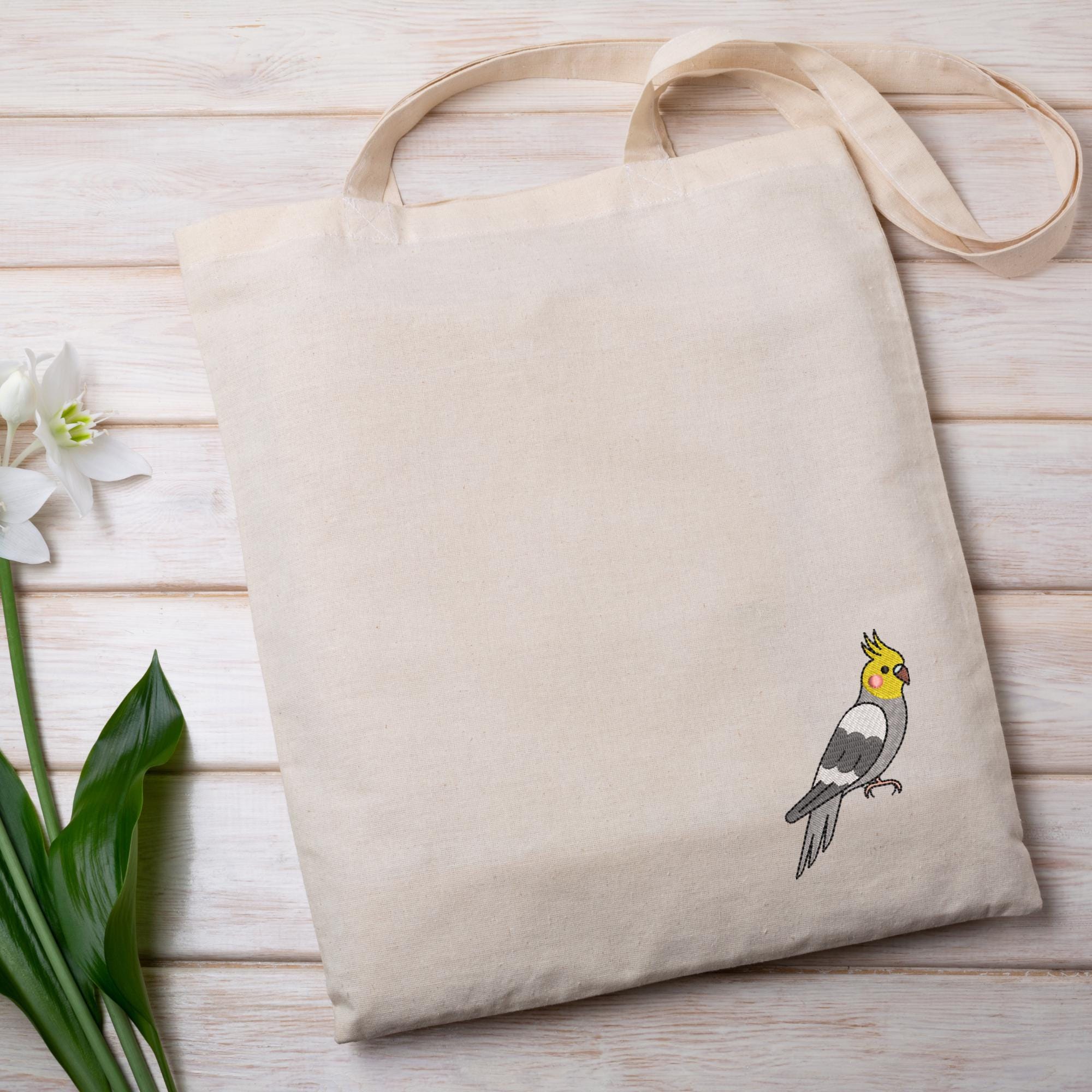 Cockatiel Embroidery Design, Tropical Bird Embroidery File, Exotic Pet ...