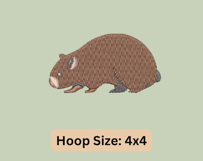 Wombat - Old Toy Machine Embroidery Design in 2 Sizes for Hoop 4x4 and ...