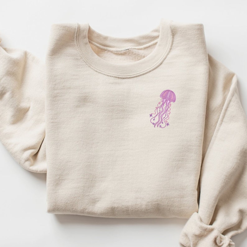 Jellyfish Embroidery Design, Marine Life Embroidery File, Ocean Life ...