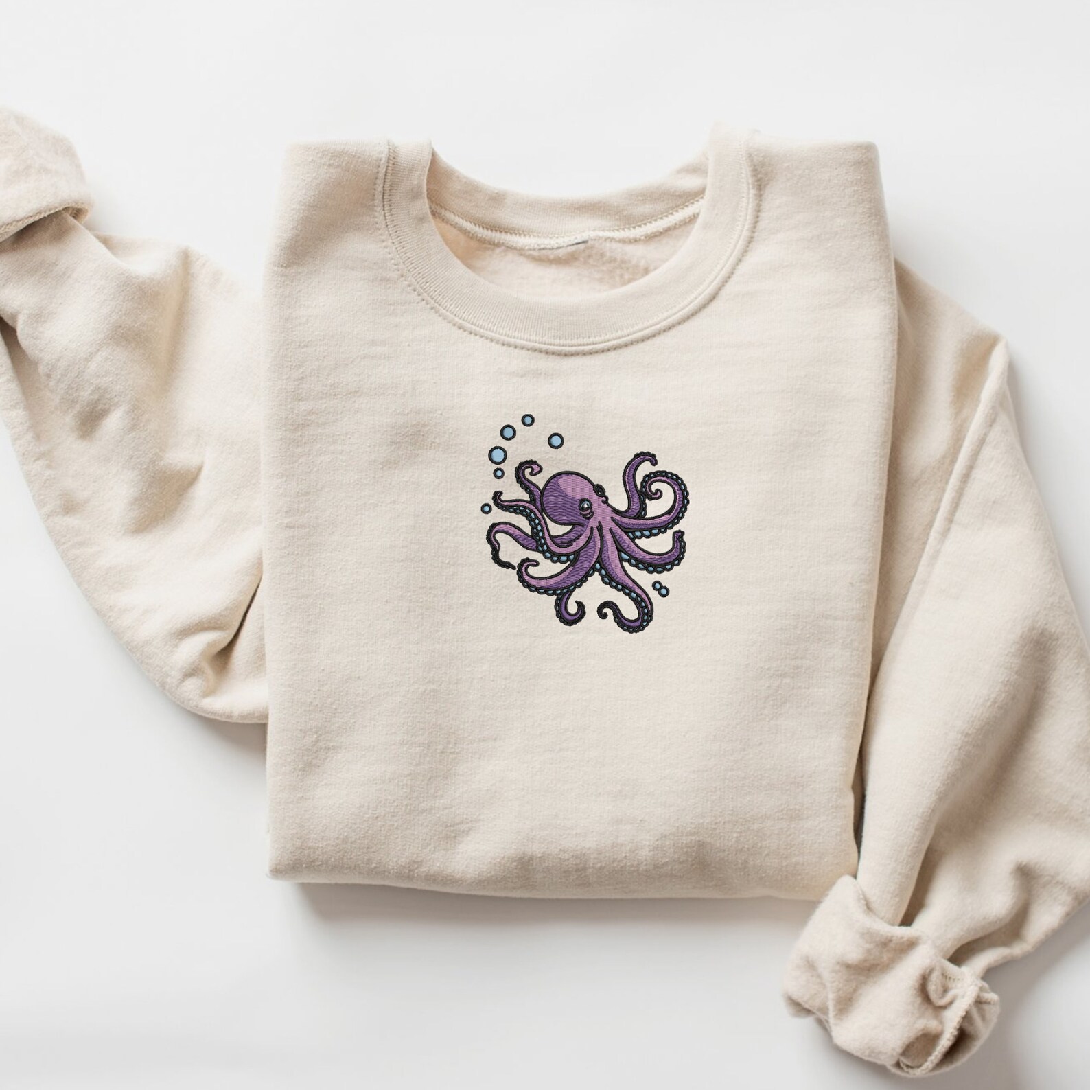 Octopus Embroidery Design, Underwater Sea Creature Embroidery File ...