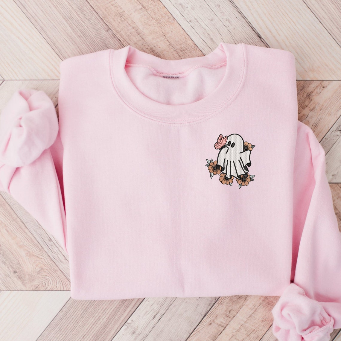 Retro Ghost Embroidery Design, Halloween Ghost Embroidery File, Trendy ...