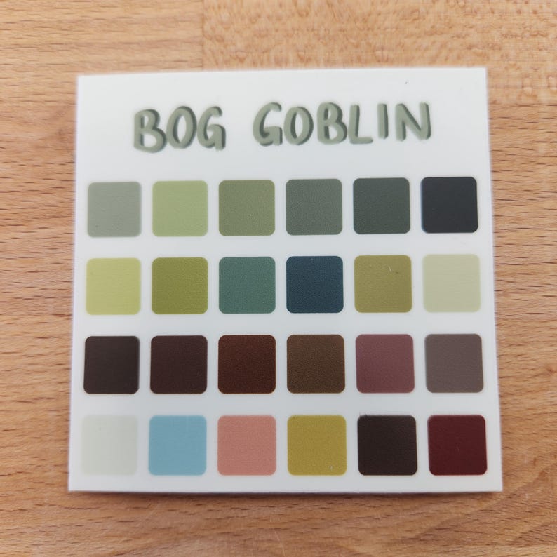 Bog Goblin Color Palette Sticker - Etsy