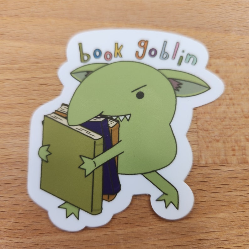Book Goblin Sticker - Etsy