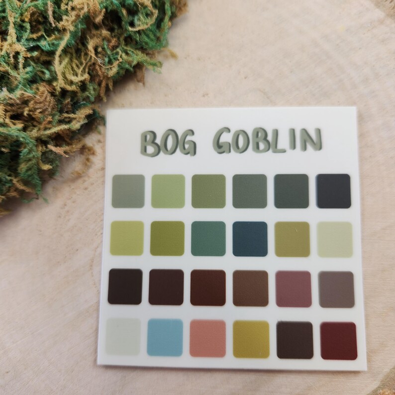 Bog Goblin Color Palette Sticker - Etsy