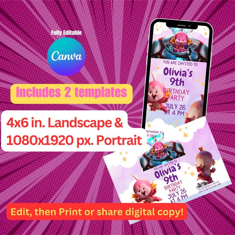 Ultraman Rising Birthday Invite,ultraman Birthday Invite,ultraman ...