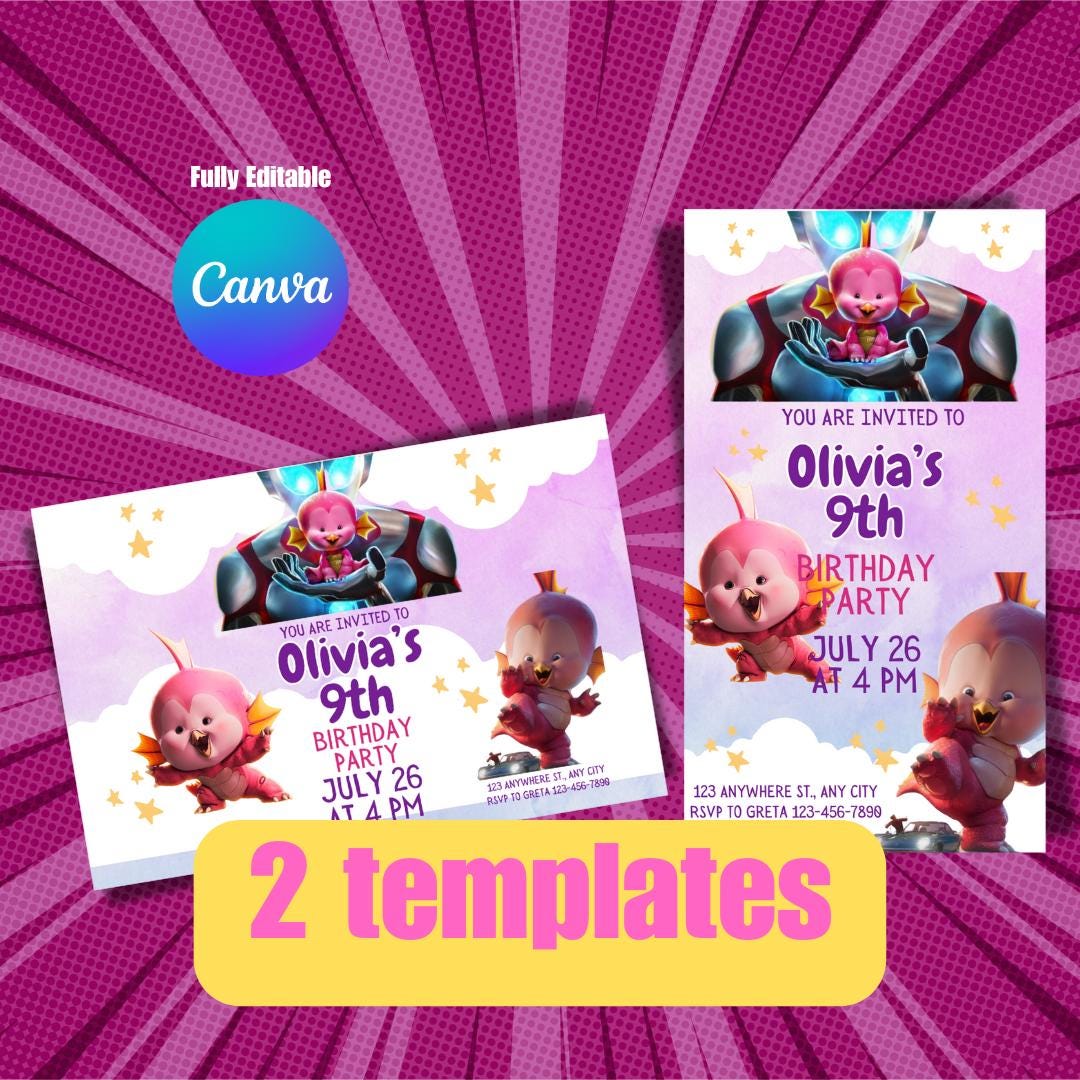 Ultraman Rising Birthday Invite,ultraman Birthday Invite,ultraman ...