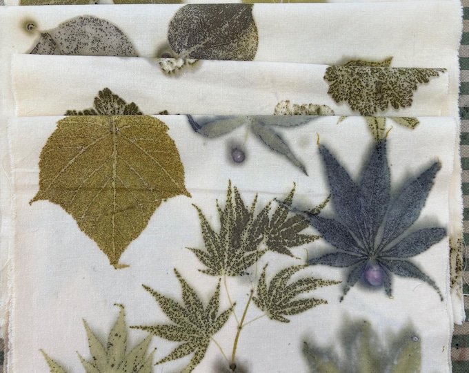 Ecoprinted Cotton Fabric Pack - Spring Colours A - Etsy