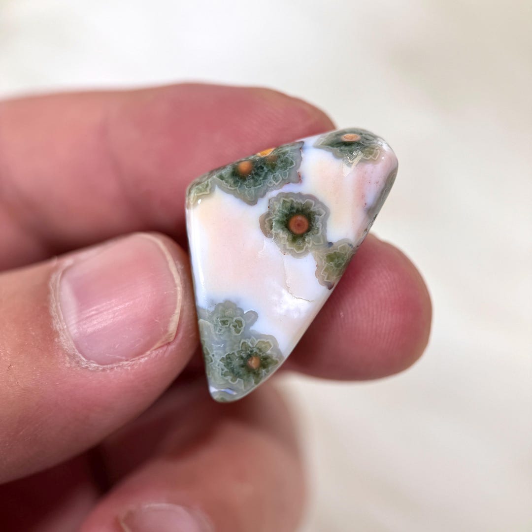 Old Stock Ocean Jasper Pocket Stone,pink Ocean Jasper, Raw Ocean Jasper ...